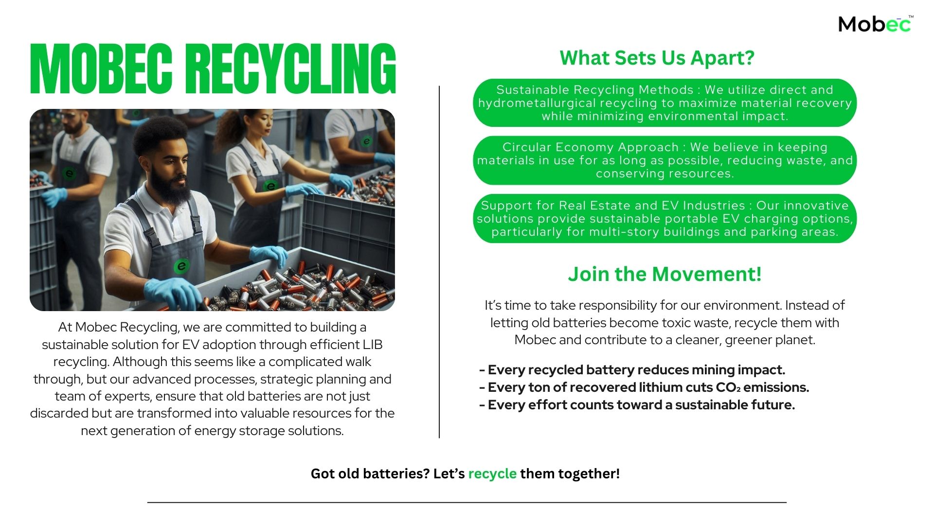 LIB Recycling: How Mobec is providing sustainable solution